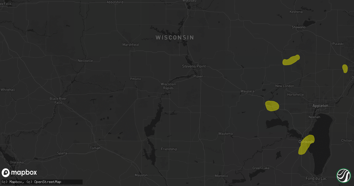 Hail Map in Wisconsin Rapids, WI on June 16, 2026 - HailTrace