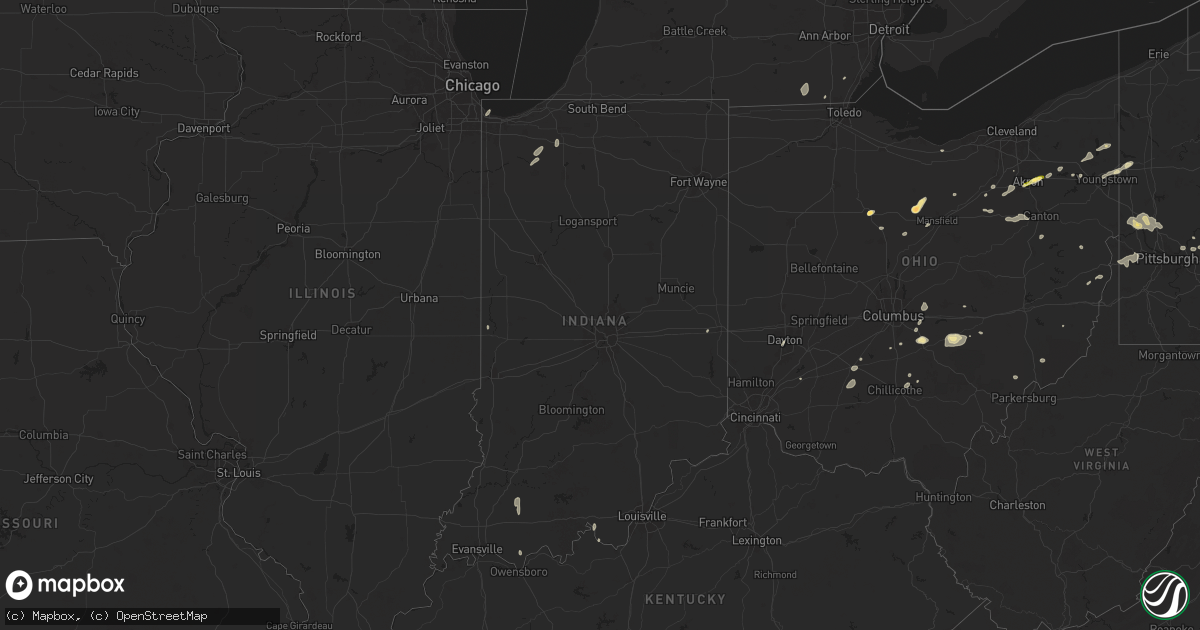 Hail Map in Indiana on June 17, 2024 - HailTrace