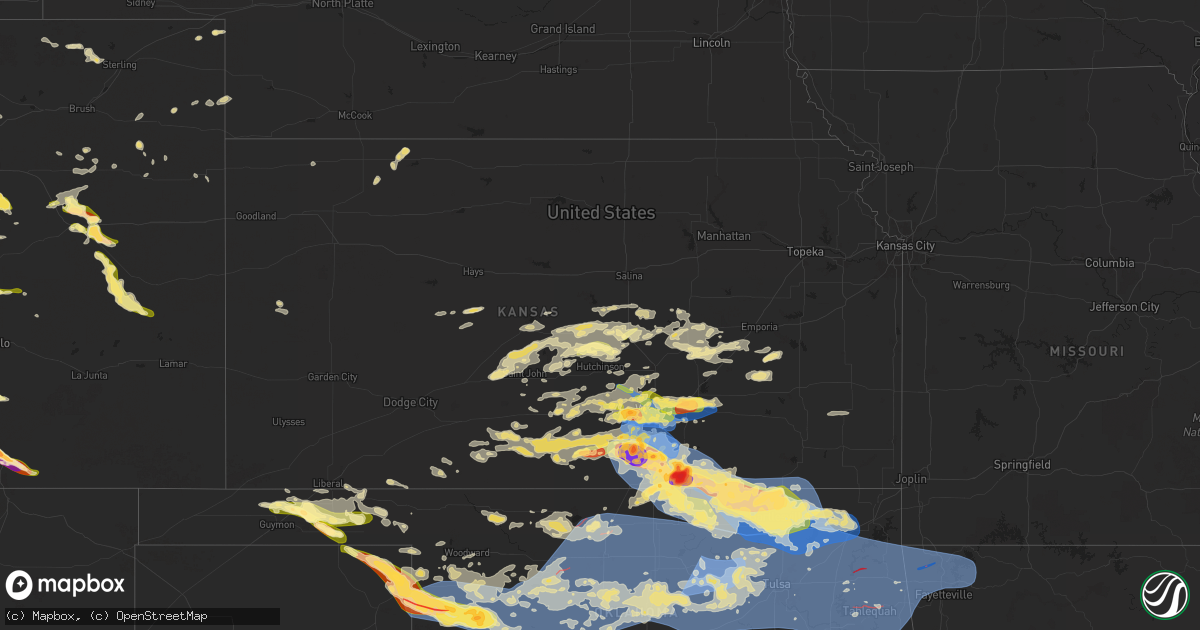 Hail Map in Kansas on June 17, 2025 - HailTrace