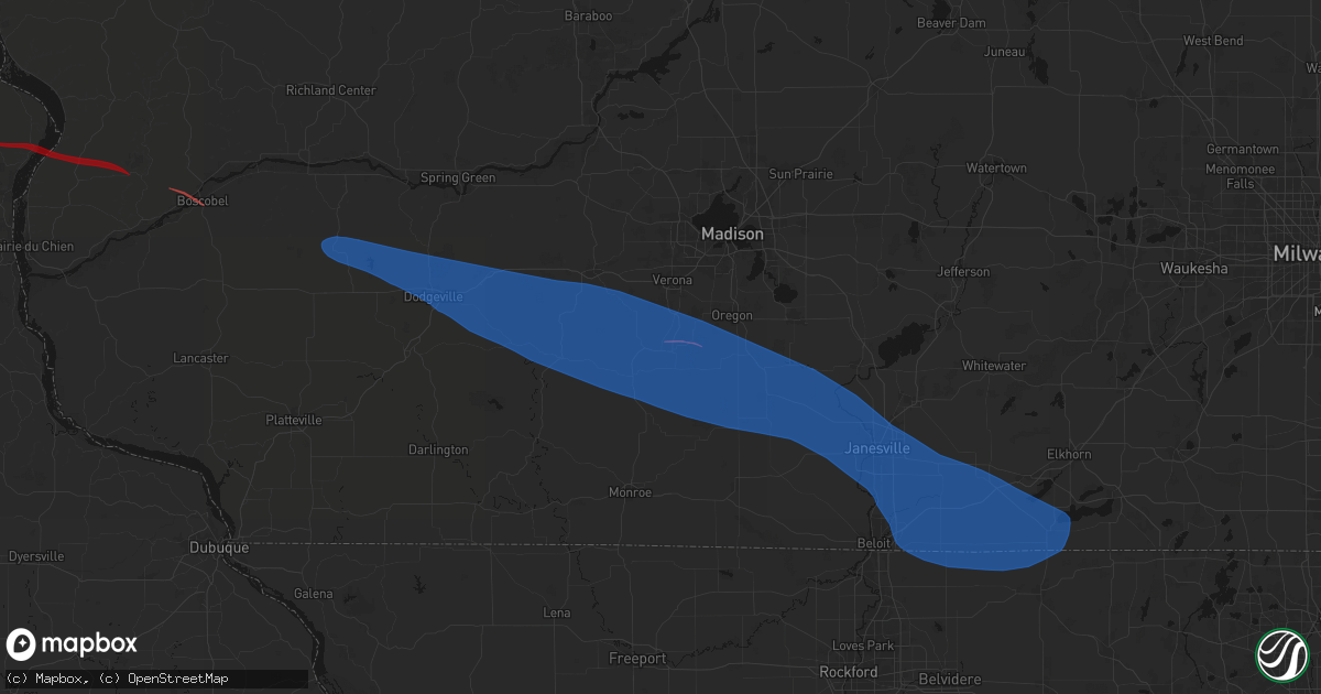 Hail Map in Belleville, WI on June 17, 2026 - HailTrace
