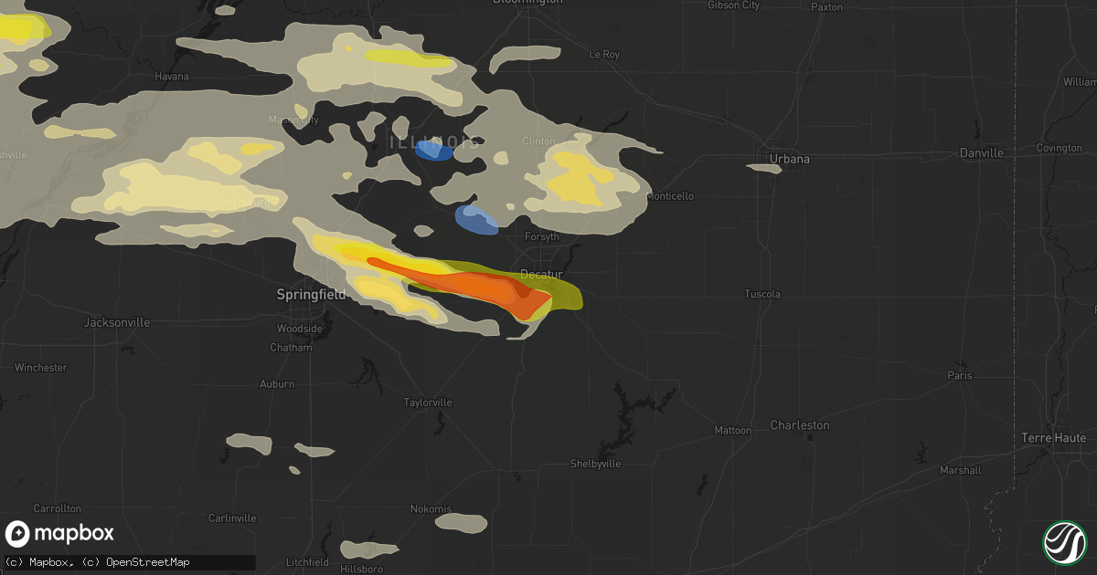 Hail Map in Decatur, IL on June 17, 2026 - HailTrace