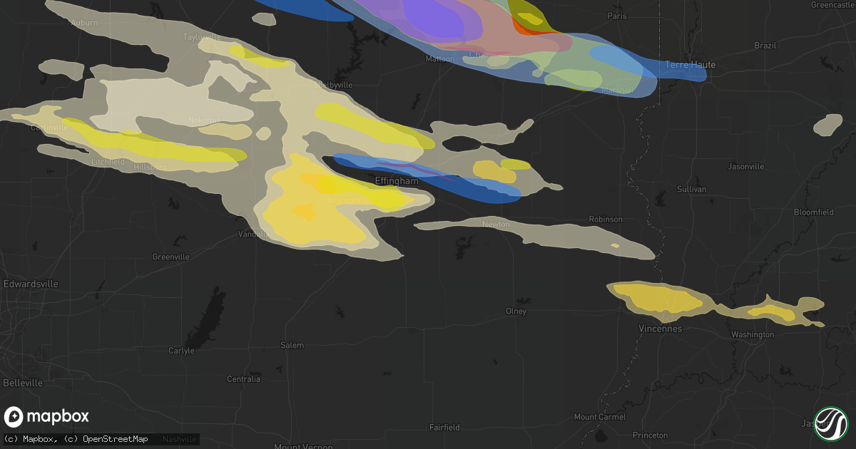 Hail Map in Dieterich, IL on June 17, 2026 - HailTrace