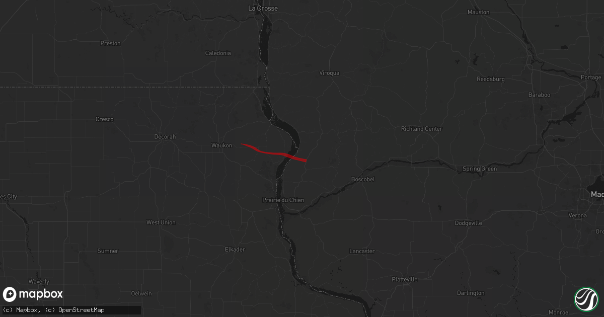 Hail Map in Eastman, WI on June 17, 2026 - HailTrace