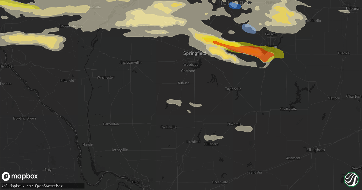 Hail Map in Virden, IL on June 17, 2026 - HailTrace