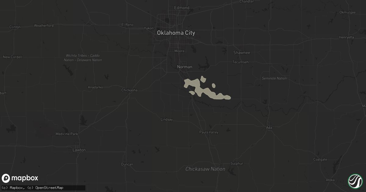 Hail Map in Purcell, OK on June 18, 2025 - HailTrace
