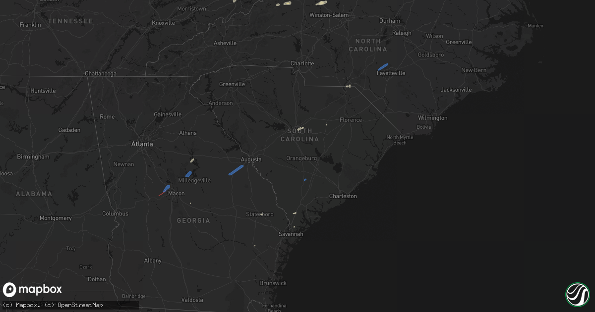 Hail Map in South Carolina on June 18, 2026 - HailTrace