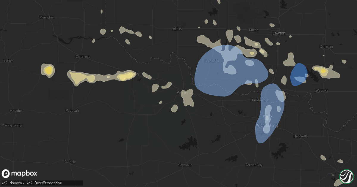 Hail Map in Vernon, TX on June 18, 2026 - HailTrace