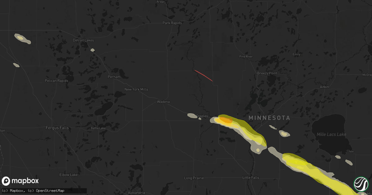 Hail Map in Verndale, MN on June 19, 2026 - HailTrace