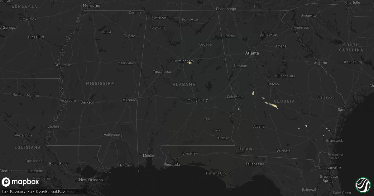 Hail Map in Alabama on June 20, 2026 - HailTrace