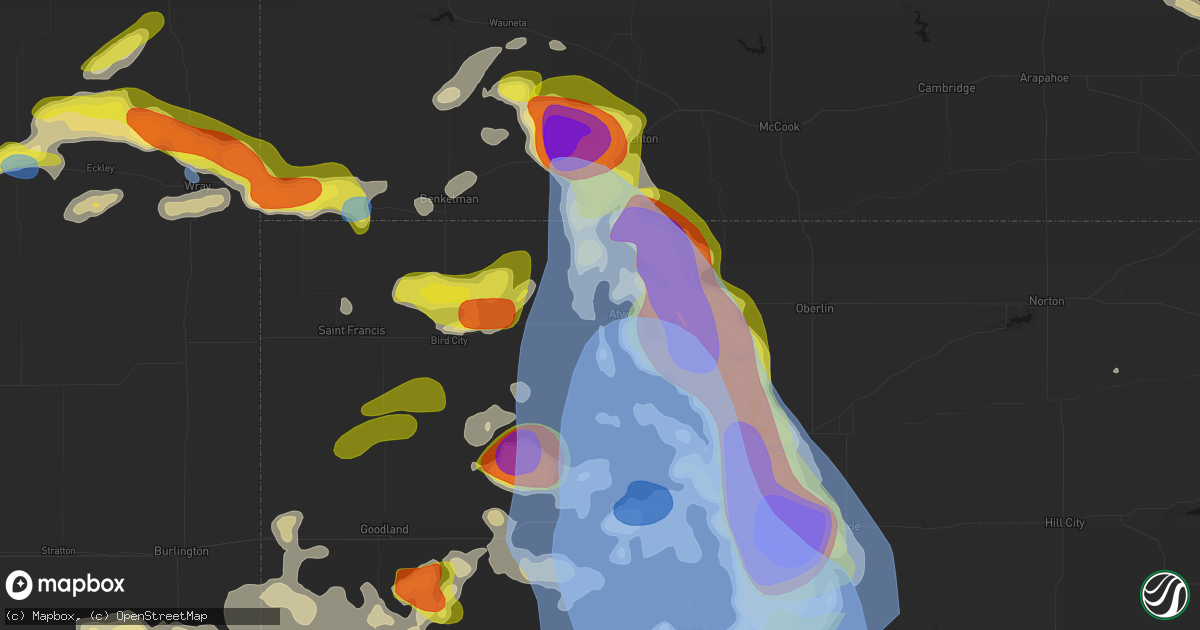 Hail Map in Atwood, KS on June 20, 2026 - HailTrace