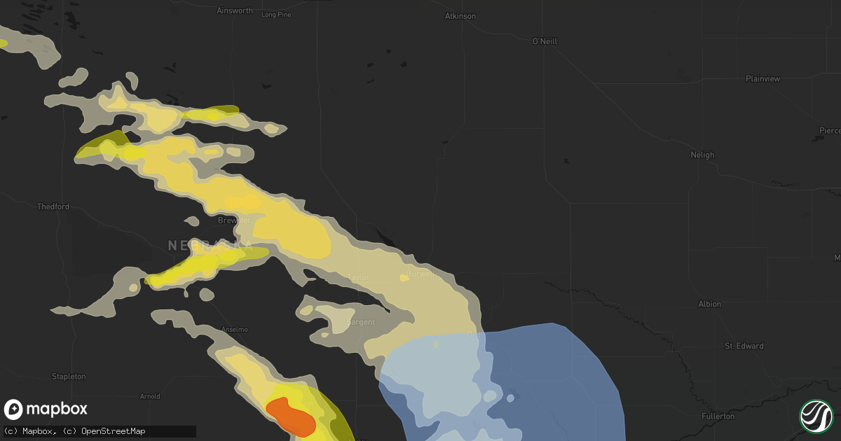 Hail Map in Burwell, NE on June 20, 2026 - HailTrace