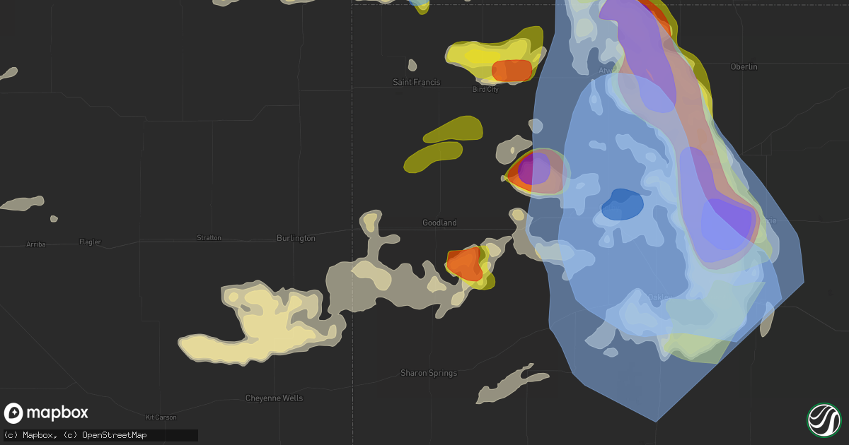Hail Map in Goodland, KS on June 20, 2026 - HailTrace