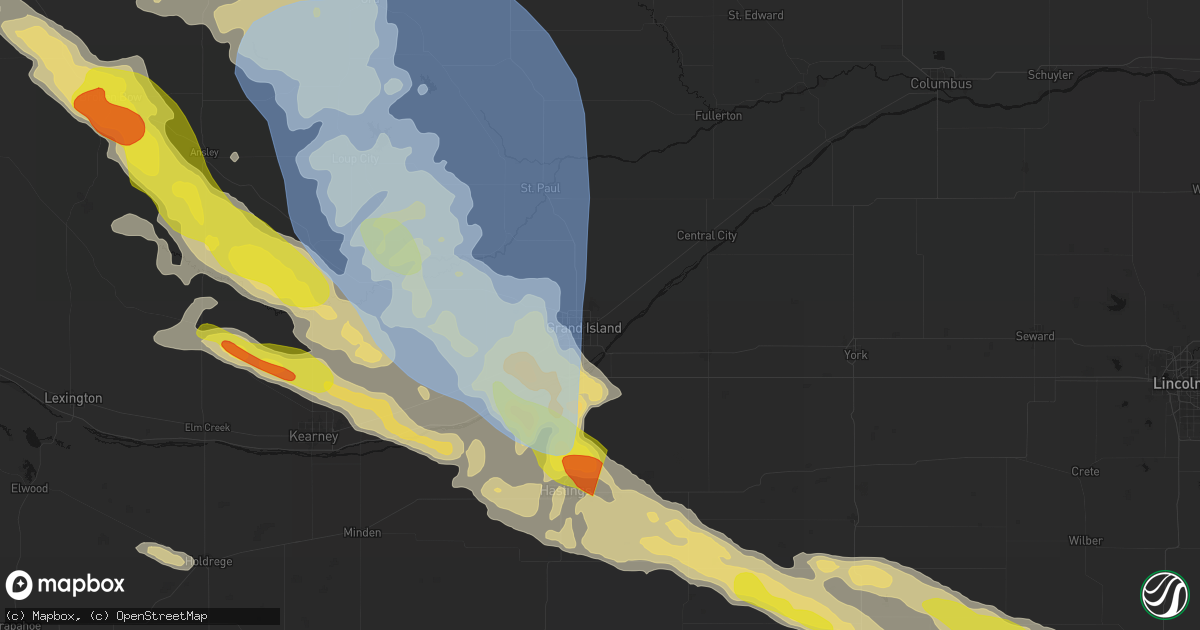 Hail Map in Grand Island, NE on June 20, 2026 - HailTrace