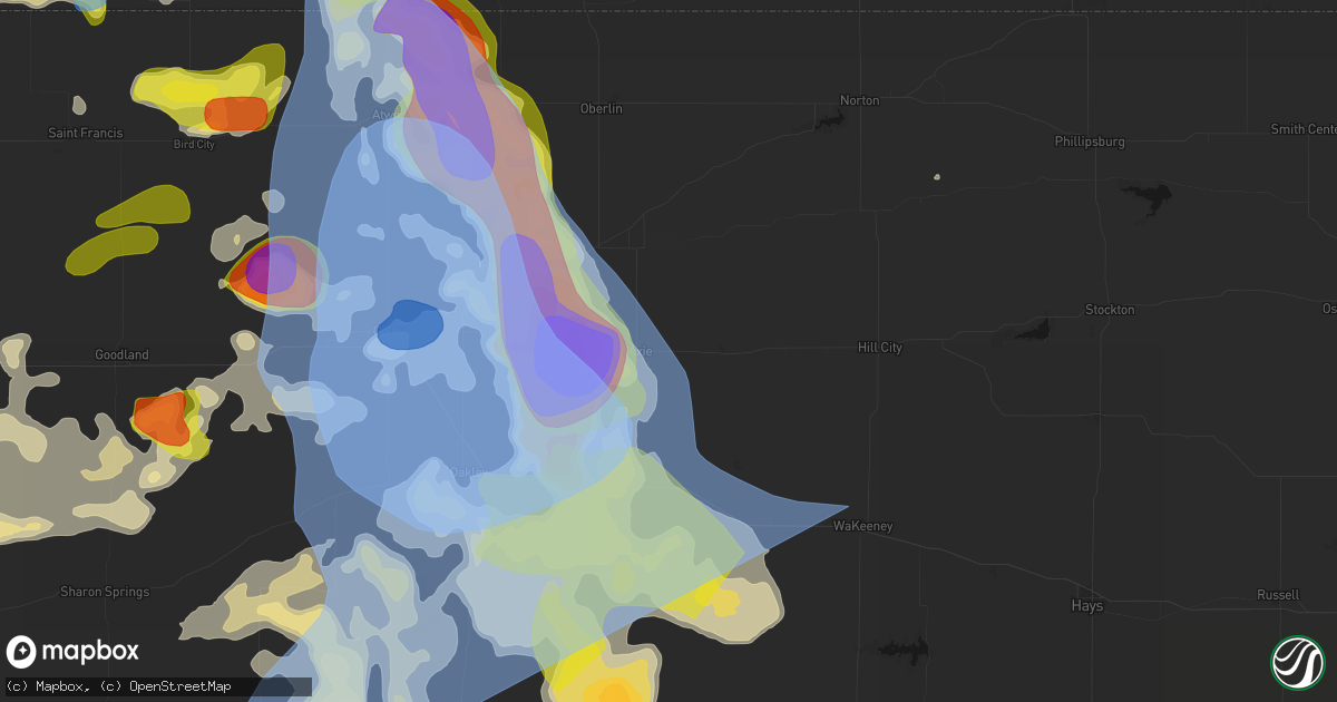Hail Map in Hoxie, KS on June 20, 2026 - HailTrace