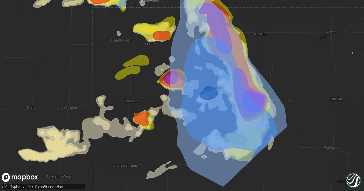 Hail Map in Levant, KS on June 20, 2026 - HailTrace