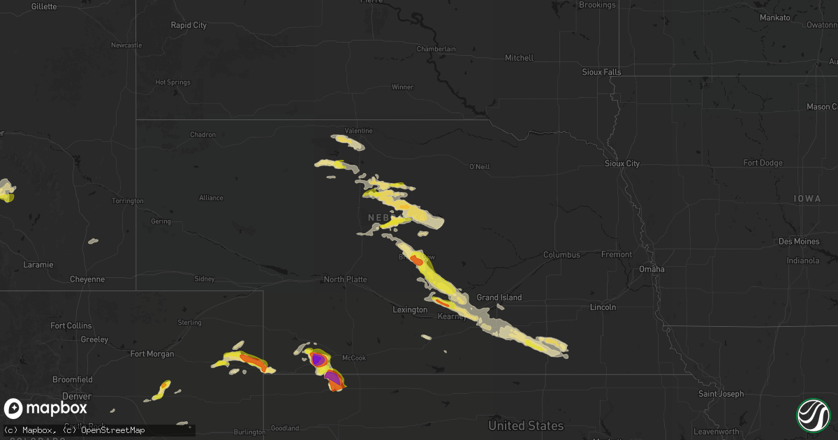 Hail Map in Nebraska on June 20, 2026 - HailTrace