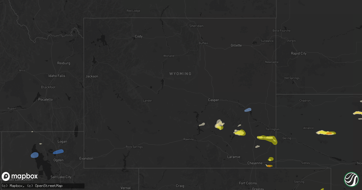 Hail Map in Wyoming on June 20, 2026 - HailTrace