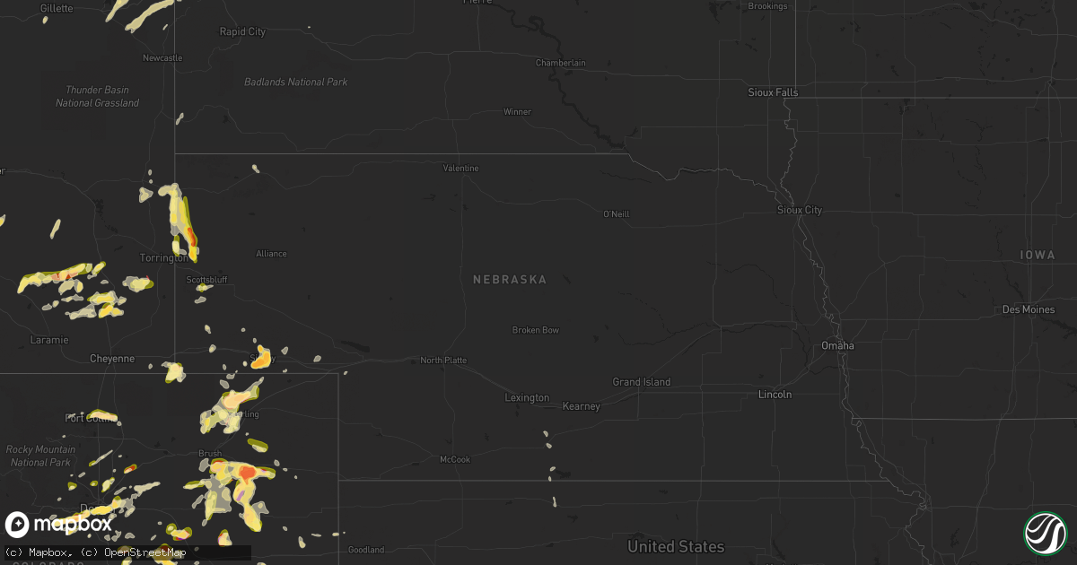 Hail Map in Nebraska on June 21, 2023 - HailTrace