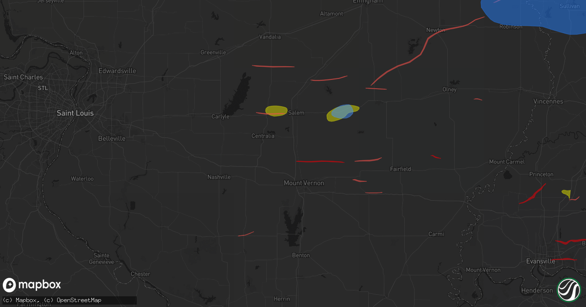 Hail Map in Dix, IL on June 21, 2026 - HailTrace