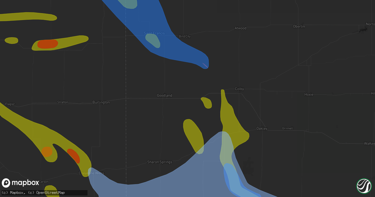 Hail Map in Edson, KS on June 21, 2026 - HailTrace