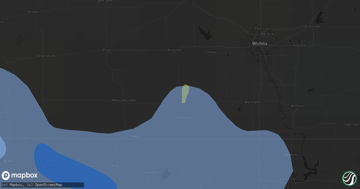Hail Map in Harper, KS on June 21, 2026 - HailTrace