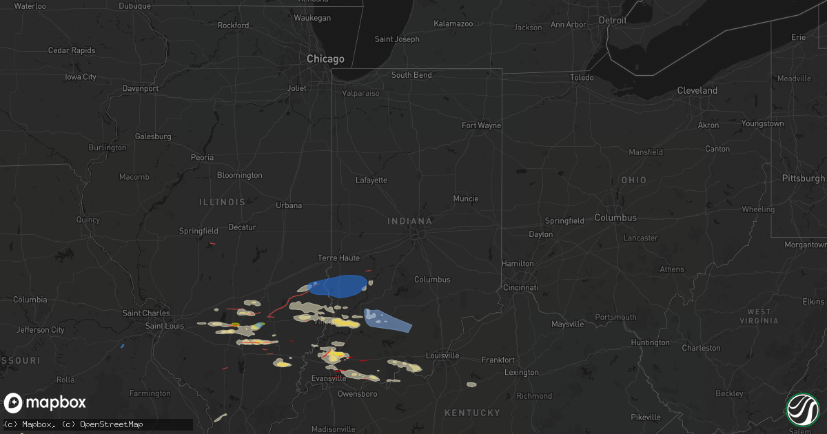 Hail Map in Indiana on June 21, 2026 - HailTrace