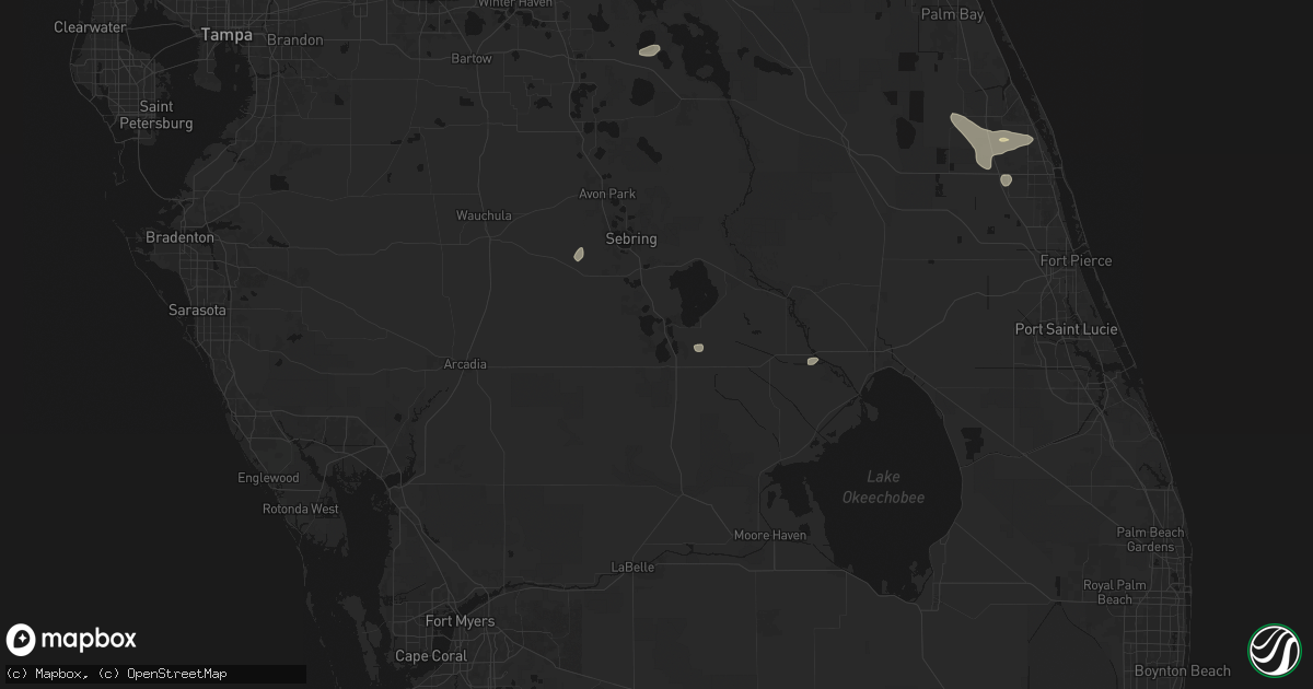 Hail Map in Lake Placid, FL on June 21, 2026 - HailTrace