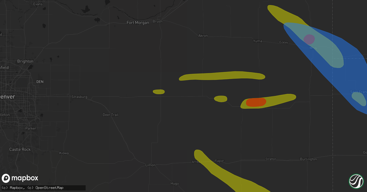 Hail Map in Lindon, CO on June 21, 2026 - HailTrace