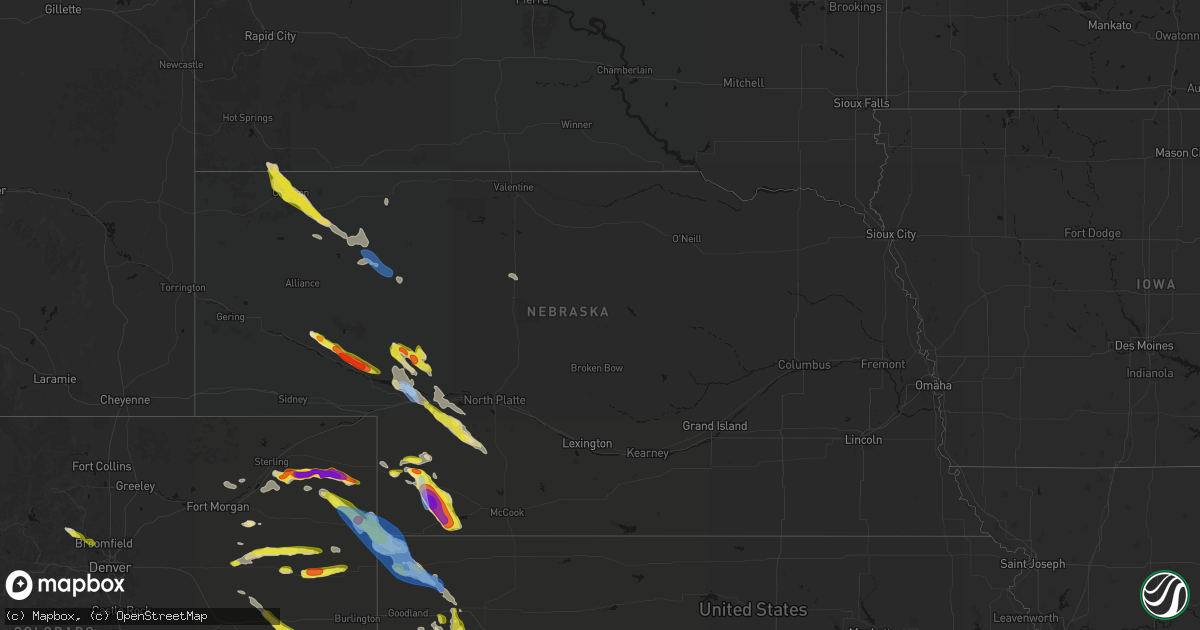 Hail Map in Nebraska on June 21, 2026 - HailTrace