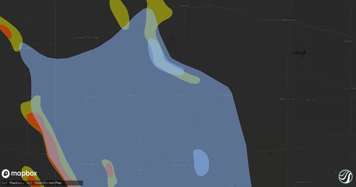 Hail Map in Scott City, KS on June 21, 2026 - HailTrace