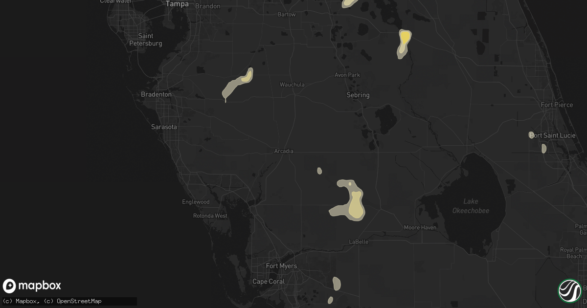 Hail Map in Arcadia, FL on June 22, 2026 - HailTrace