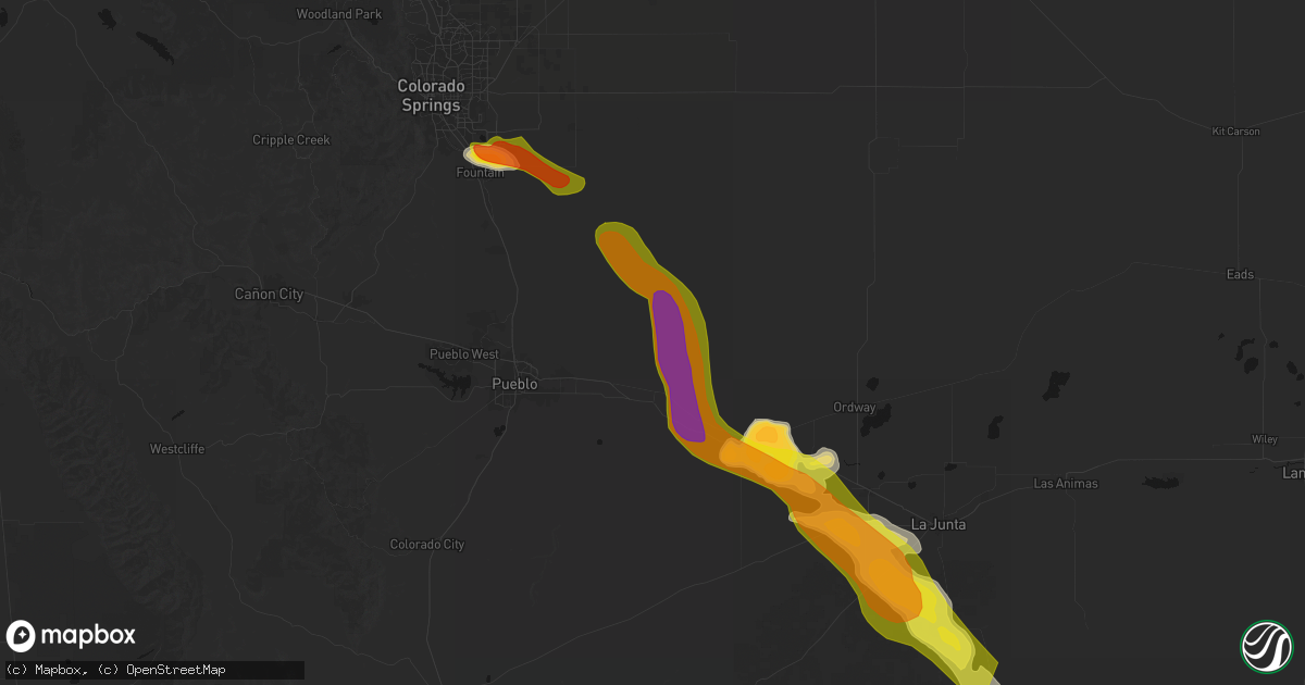 Hail Map in Boone, CO on June 22, 2026 - HailTrace