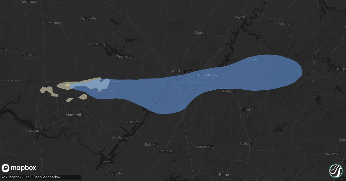 Hail Map in Bryant, AL on June 22, 2026 - HailTrace