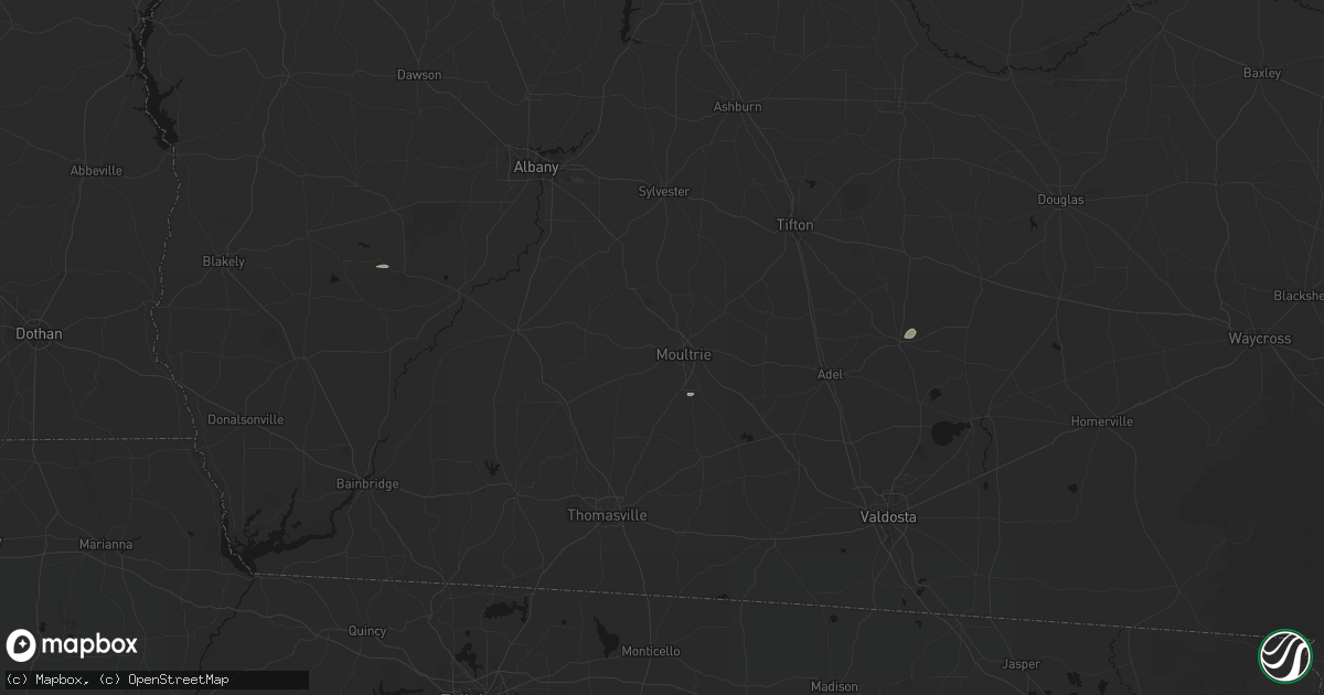 Hail Map in Moultrie, GA on June 22, 2026 - HailTrace
