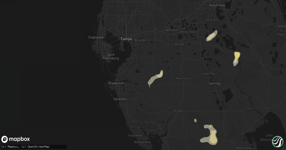 Hail Map in Parrish, FL on June 22, 2026 - HailTrace