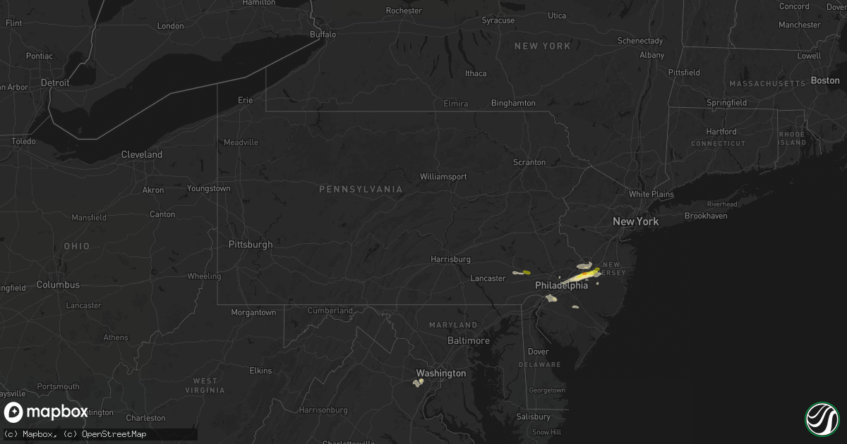 Hail Map in Pennsylvania on June 22, 2026 - HailTrace