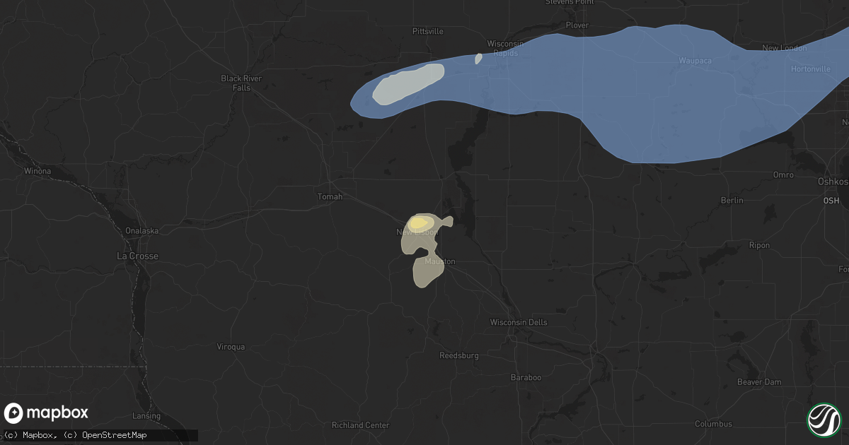 Hail Map in New Lisbon, WI on June 23, 2025 - HailTrace