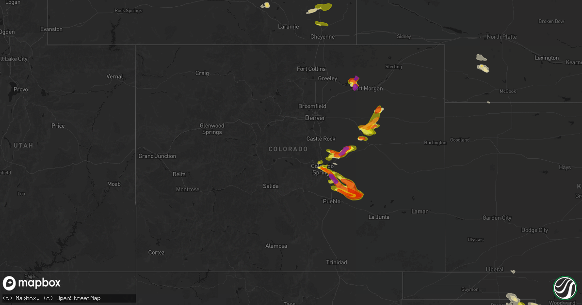 Hail Map in Colorado on June 23, 2026 - HailTrace