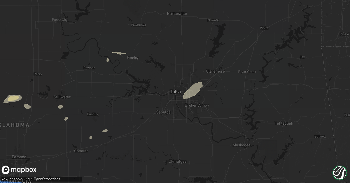 Hail Map in Tulsa, OK on June 23, 2026 - HailTrace