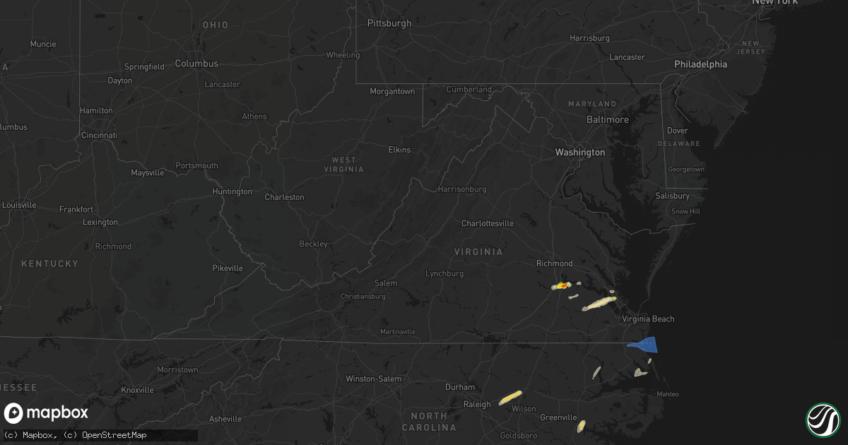Hail Map in Virginia on June 23, 2026 - HailTrace