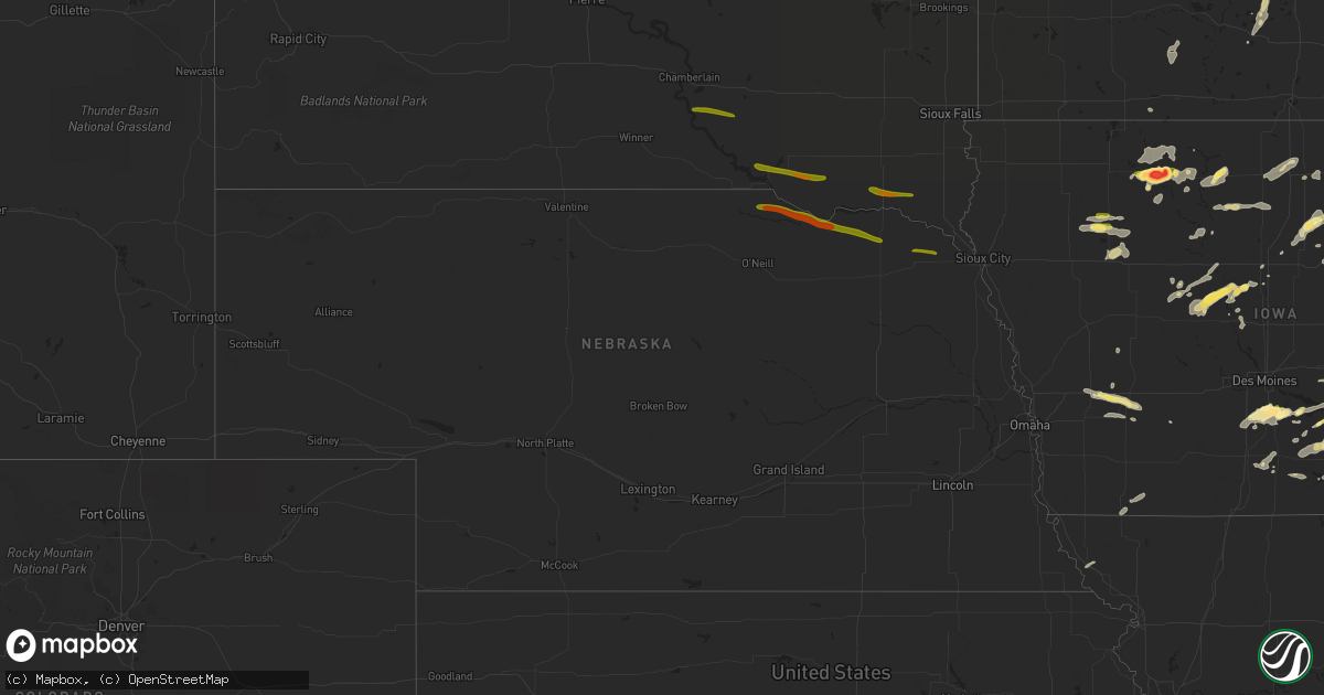 Hail Map in Nebraska on June 24, 2023 - HailTrace
