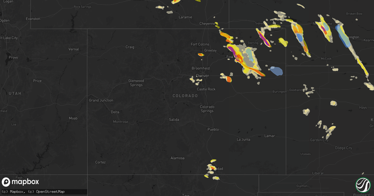 Hail Map in Colorado on June 24, 2026 - HailTrace