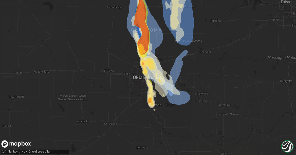 Hail Map in Oklahoma City, OK on June 25, 2024 - HailTrace