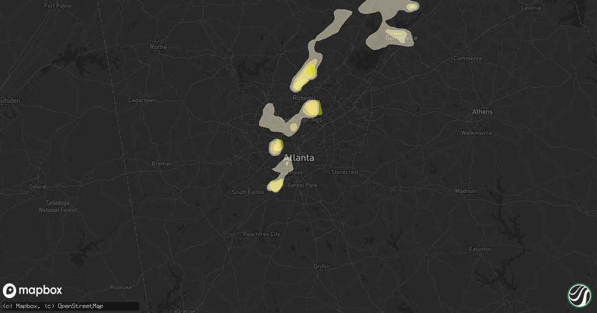 Hail Map in Atlanta, GA on June 26, 2025 - HailTrace
