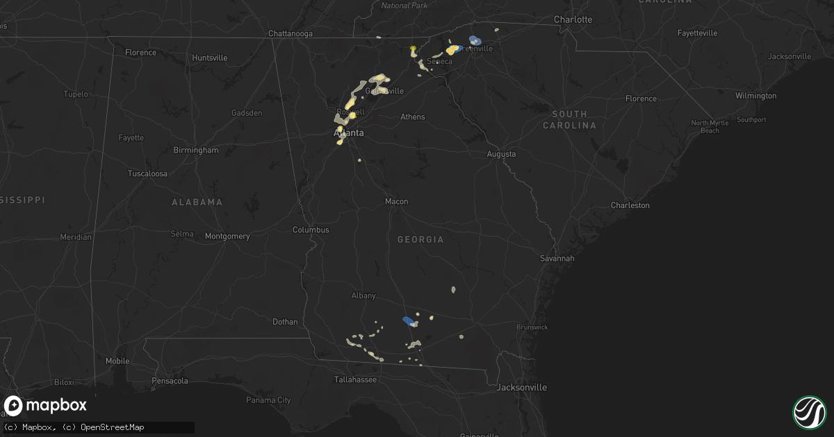 Hail Map in Georgia on June 26, 2025 - HailTrace