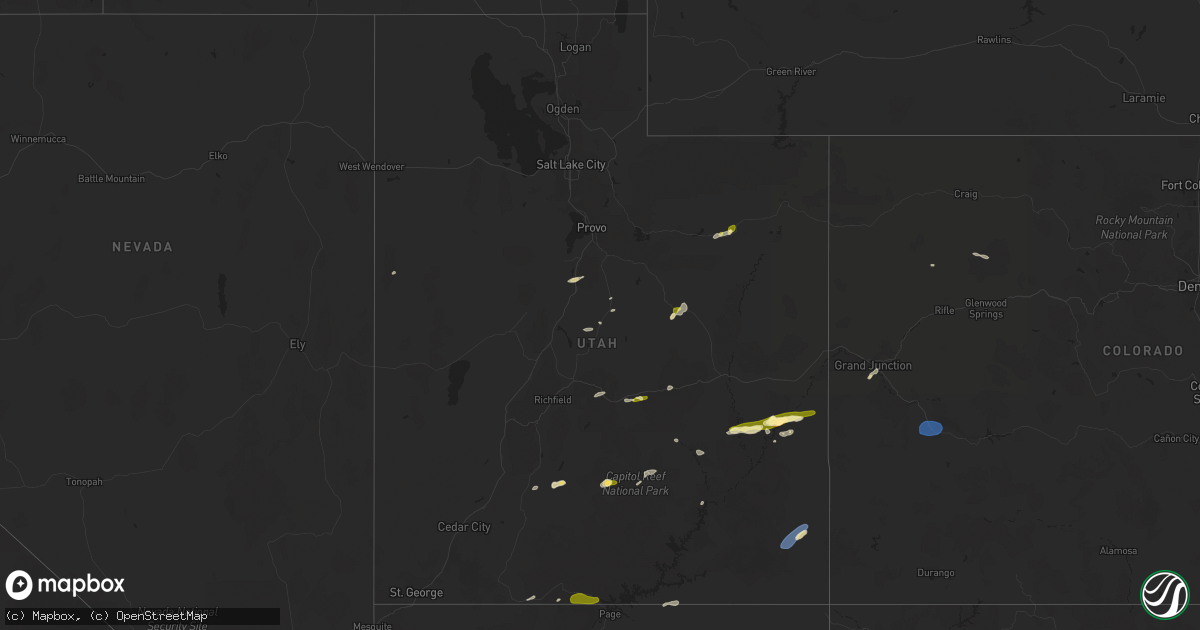 Hail Map in Utah on June 27, 2024 - HailTrace