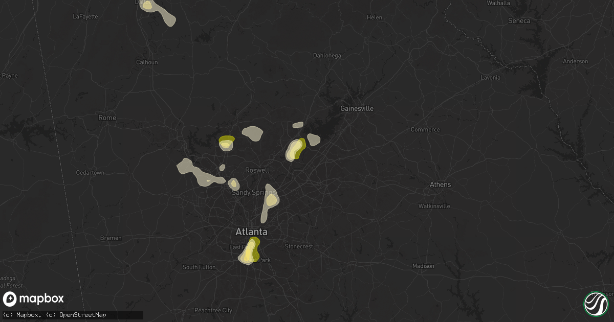 Hail Map in Suwanee, GA on June 27, 2025 - HailTrace