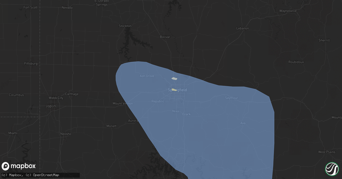 Hail Map in Springfield, MO on June 29, 2025 - HailTrace