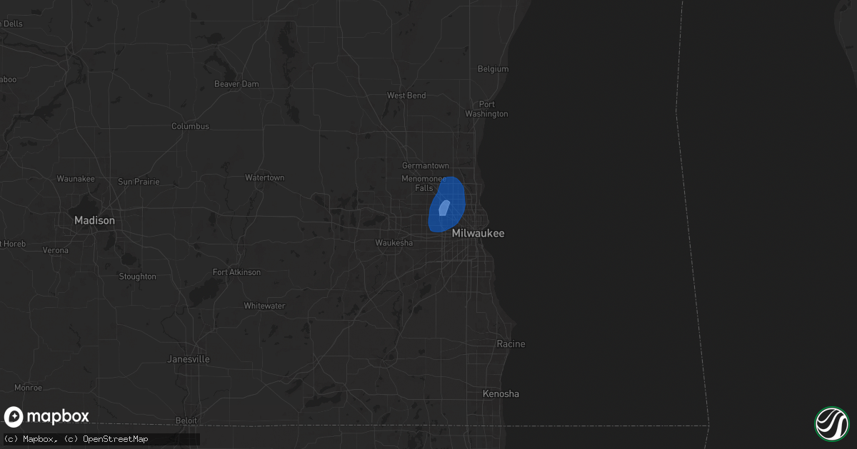 Hail Map in Brookfield, WI on June 30, 2025 - HailTrace