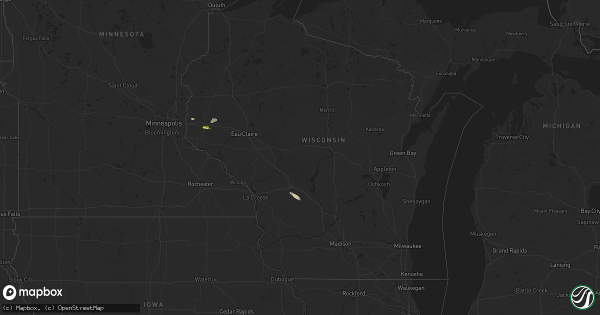 Hail Map in Wisconsin on June 30, 2025 - HailTrace